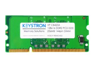 keystron cb423a 256mb ddr2 144-pin dimm printer memory for hp laserjet cp2025x cp5225x cp5225dn laser jet pro cp1525nw