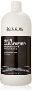 scruples hair clearifier treatment - deep cleansing hair treatment for product build up, dirt, oils, and chemicals - hair detox + scalp build up cleanser for all hair types (33.8 oz)