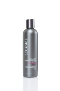 scruples clearet anti dandruff shampoo - professional deodorizing shampoo to soothe dry & itchy scalp from flaking - scalp treatment + cleanser (8.5 oz)