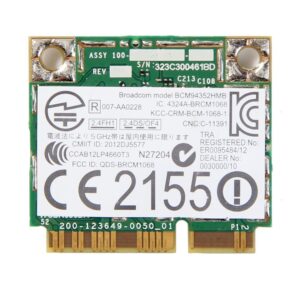 azurewave aw-ce123h / 802.11ac/n/b/g + bluetooth 4.0 / half-size pci-express minicard