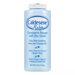 caldesene cornstarch baby powder with zinc oxide, talc-free baby powder, 5 oz (2 pack)