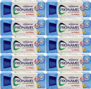 10 packs of sensodyne pronamel children daily fluoride toothpaste! european!