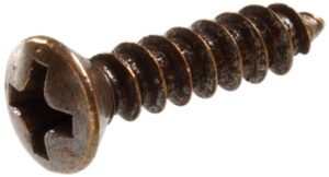 hillman 2854 8 x 1-inch oval head antique brass decorative sheet metal screw, 30-pack