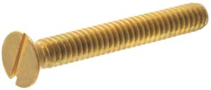 the hillman group 2093 brass flat head slotted machine screw 8-32 x 1-1/4 24-pack