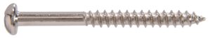 the hillman group 1231 8 x 1-1/2 in. nickel plated round head phillips wood screw 30-pack