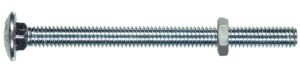 hillman 2154 carriage bolt with nut (10-24 coarse thread x 3/16" dia. x 4" length), zinc