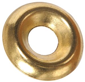 the hillman group 1251#8 brass plated countersunk finishing washer 80-pack