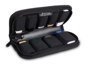 king of flash 9 x usb flash drives carrying case with premium quality padded protection for flash/key drives - black