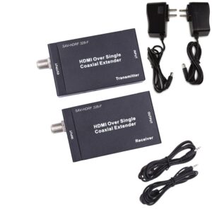 specialty-av hdmi + ir over single 75ohm rg-6u coax cable extender balun sender receiver with f connection