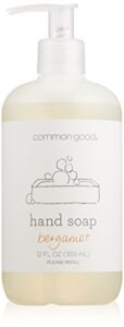 common good, plant-based with pure essential oil scents, biodegradable formula, no parabens or sulfates hand soap, 12 fz, white, fl oz (model: ed01hand12b)