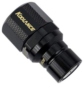 koolance qd3-ms10x13-bk qd3 male quick disconnect no-spill coupling, compression for 10mm x 13mm (3/8in x 1/2in) *black*