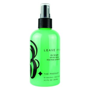 anti-frizz detangler, leave-in conditioner for dry and damaged hair, leave-in detangler, thermal spray with incredible shine-b. the product leave it in 8oz.