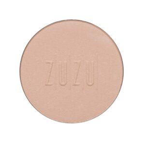 zuzu luxe mineral powder, dual powder foundation, medium to full coverage, natural finish. natural, paraben free, vegan, gluten-free, cruelty-free, non gmo, .32 oz. (refill d -14)