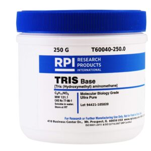 tris base ultra pure [tris (hydroxymethyl) aminomethane], 250 grams