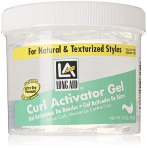 long aid extra dry hair activator gel, 32 oz