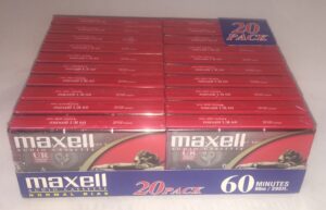 maxell audio cassette ur 60 20 pack