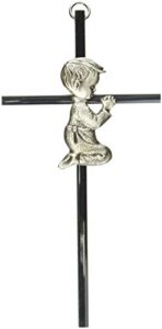 silver boy wall cross infant blessing baby plaque wall decor hanging infant gift communion baptism birthday great gift new