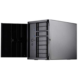 silverstone technology premium mini-itx/dtx small form factor nas computer case, black (ds380b)