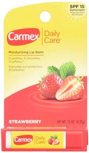 carmex lip balm stick, strawberry, 3 count