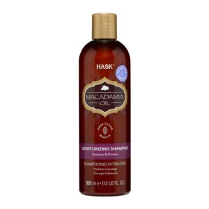 hask macadamia oil moisturizing shampoo, coconut, 12 ounce