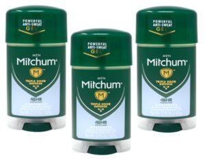 mitchum power gel antiperspirant deodorant - unscented - net wt. 2.25 oz (63 g) - pack of 3