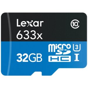 lexar high-performance microsdhc 633x 32gb uhs-i w/usb 3.0 reader flash memory card (old u3 version) lsdmi32gbbnl633r