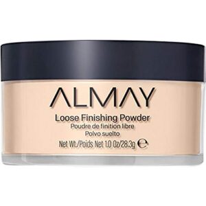 almay setting powder, face makeup, matte loose powder, hypoallergenic, cruelty free, 100 light, 1 oz