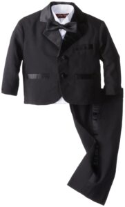 joey couture baby boys' tuxedo suit no tail, black, 18 months/large