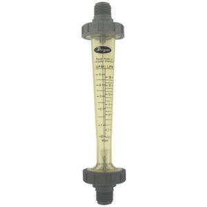 dwyer® polycarbonate flowmeter, lfmc-07-a2, 0.25-2.5 gpm (1-10 lpm) water, 1/2" mnpt, 316 ss float.