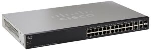 cisco small business sf300-24pp - switch - l3 - managed - 24 x 10/100 (poe+) + 2 x combo gigabit sfp + 2 x 10/100/1000 -