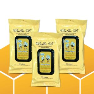 bella b baby diaper wipes bundle 3-piece - natural baby wipes - organic baby wipes - baby cleaning wipes - soothing wipes - diapers wipes - infant wipes - alcohol-free baby wipes natural