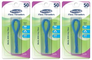 dentek floss threaders 50 count (3 pack)