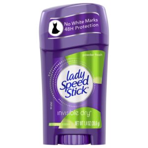 lady speed stick invisible dry antiperspirant & deodorant, powder fresh, 1.4 ounce (pack of 4)