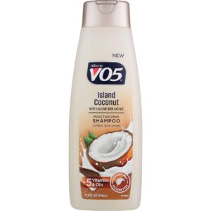 vo5 moisturizing shampoo - 12.5 fl oz - island coconut leaves hair looking vibrant and beautiful, white