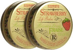 rosebud perfume co. lip balm-strawberry,0.8 ounce (pack of 2)