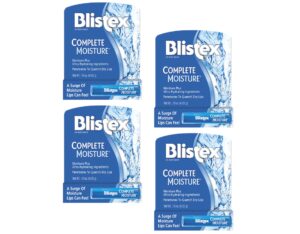 blistex complete moisture lip balm, 4 pack