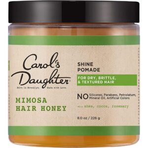 carol's daughter mimosa hair honey shine pomade for textured and curly hair - with shea butter & rosemary oil, 8 fl oz