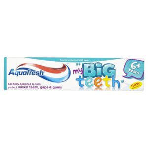 aquafresh big kids fresh mint toothpaste 3-pack,50ml each