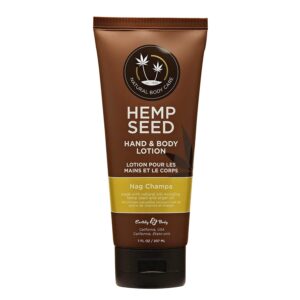 hemp seed hand & body lotion, nag champa scent - 16 fl oz - soothe dry skin - argan oil, hemp seed oil - light, non-greasy formula - vegan & cruelty free