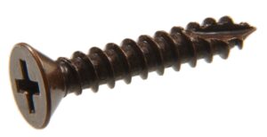 hillman 45371 9-inch x 2-inch flat phillips wood screw, antique bronze, 15-pack