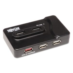 tripp lite u360412 6-port usb 3.0 superspeed charging hub, black