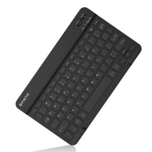 fintie 10-inch ultrathin wireless bluetooth keyboard for ipad samsung tablet, iphone smartphone, ios, android tablets phone, black