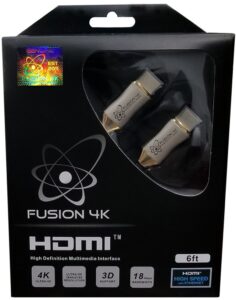 fusion4k high speed 4k hdmi cable (4k @ 60hz) - professional series (6 feet)