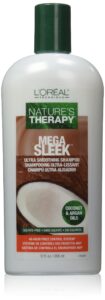 l'oreal nature's therapy mega sleek ultra smoothing shampoo, 12 ounce