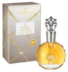 marina de bourbon royal marina diamond by princesse eau de parfum for women - amber scent - opens with notes of grapefruit and blackcurrant - perfume for seductive and confident women - 3.4 oz