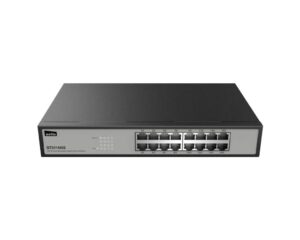 netis st3116gs 16 port unmanaged 10/100/1000m gigabit ethernet switch with sturdy metal desktop size | expandable to standard 19 inch rack mount with included mounting bracket, gigabit 1000mbps