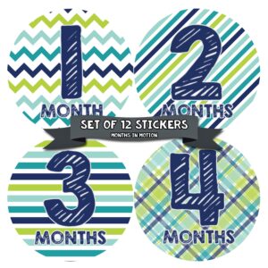 monthly stickers for boy 12 milestone sticker baby month infant first year belly gift