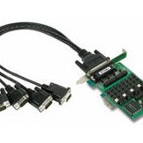 moxa cp-114el-i-db9m 4 port pcie board, with db-9m cable, rs-232/422/485, with 2kv optical isolation, low profile