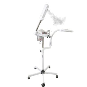 omwah 3 in 1 aromatherapy facial steamer with 5x led magnifying lamp glass high-frequency esthetician spa equipment