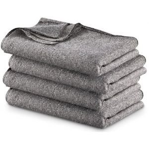 military style wool blend blankets, 4 pack, 60" x 80"